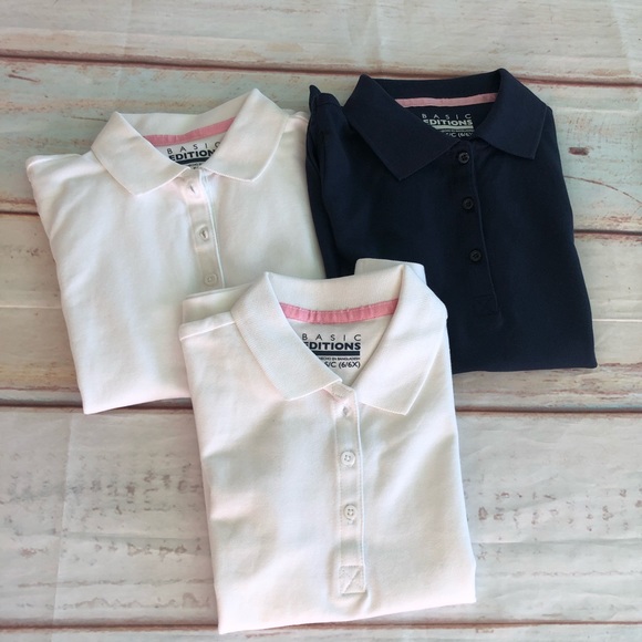 Shirts & Tops | Girls Polos Uniform Set Of 3 | Poshmark